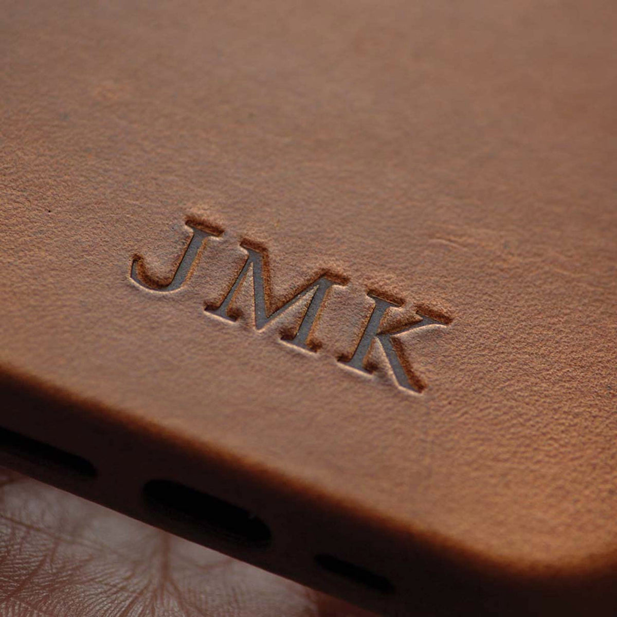 The Monogrammed Leather Phone Case - iPhone 13, 14 – Clayton & Crume