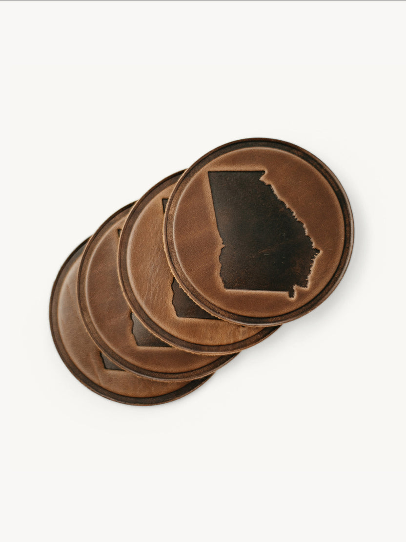 Georgia Circle Coasters | Clayton & Crume