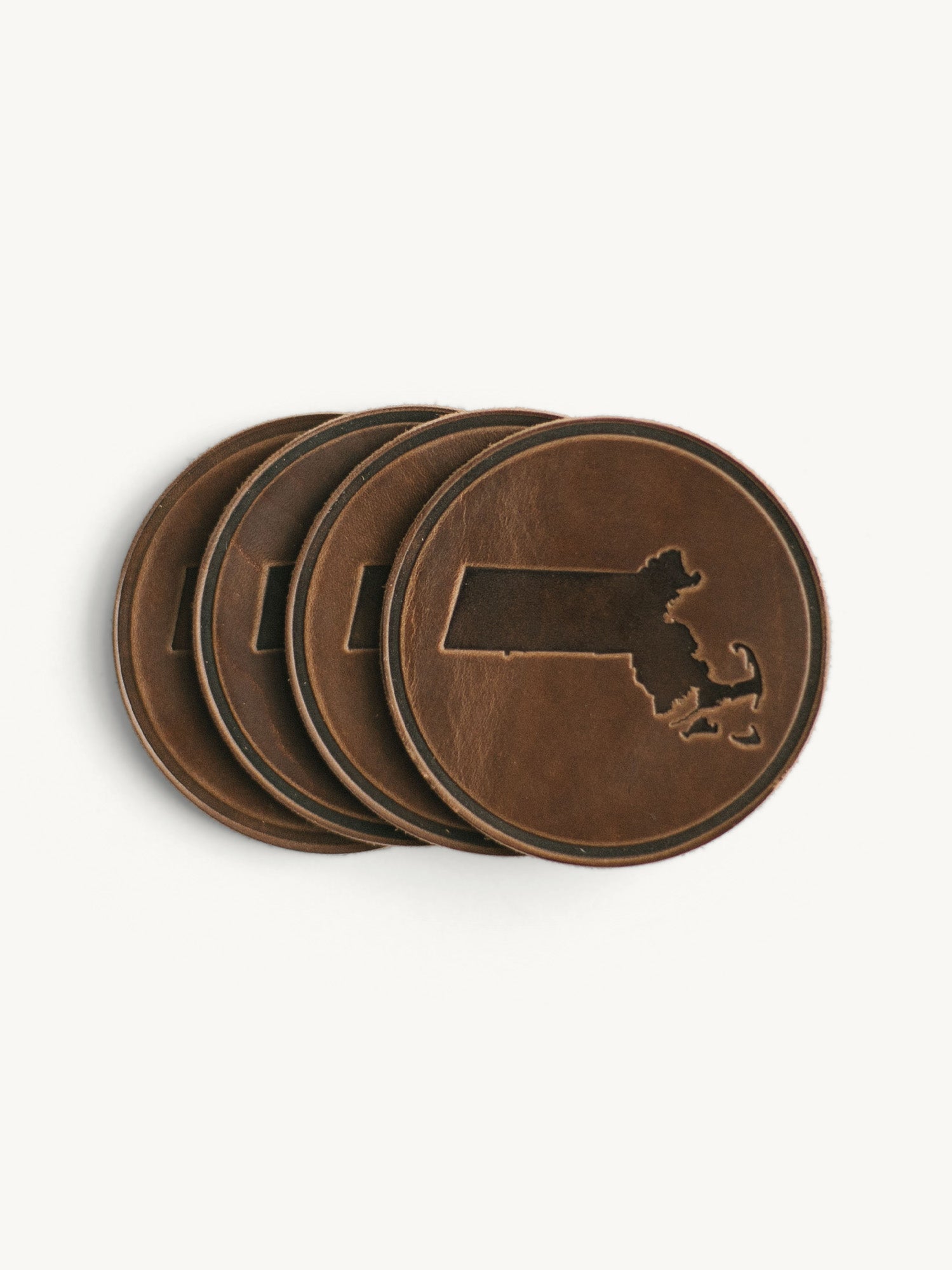 Massachusetts Circle Coasters – Clayton & Crume