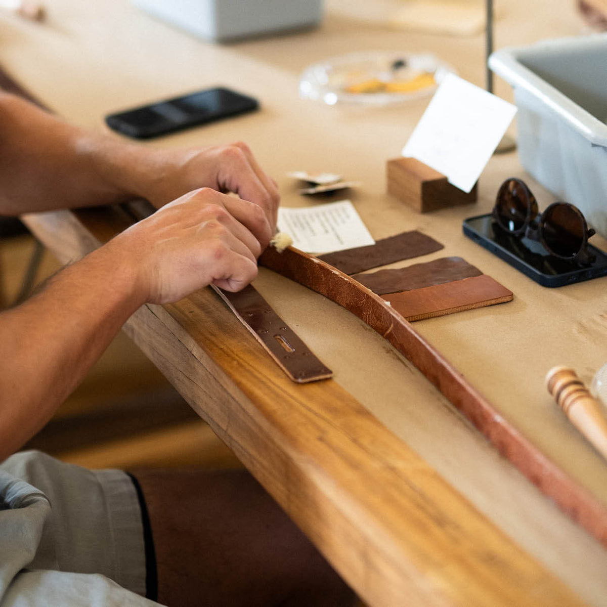 Valentine’s Day Belt Making Workshop – Clayton & Crume