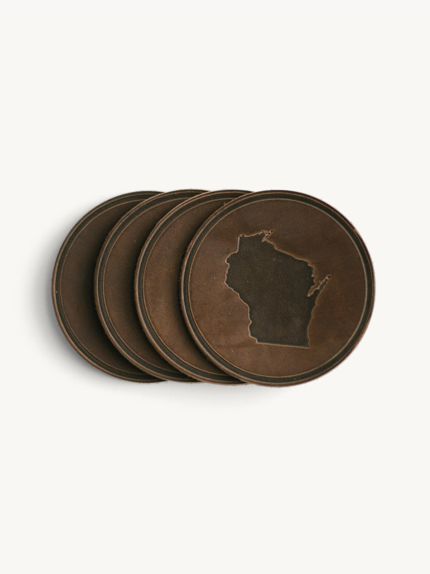 Wisconsin Circle Coasters – Clayton & Crume